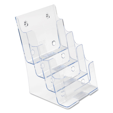 deflecto 4-Compartment DocuHolder, Booklet Size, 6.88w x 6.25d x 10h, Clear - Envision Xpress