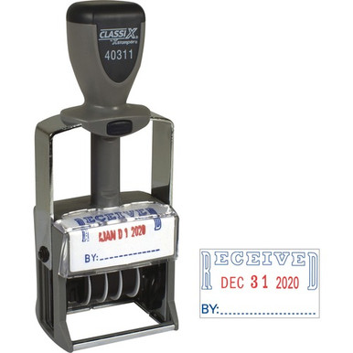 ClassiX by Xstamper Heavy-duty RECEIVED Self-Ink Dater - Message/Date ...