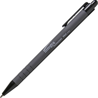 Integra Rubber Barrel Retractable Ballpoint Pens - 1 mm Medium Pen ...