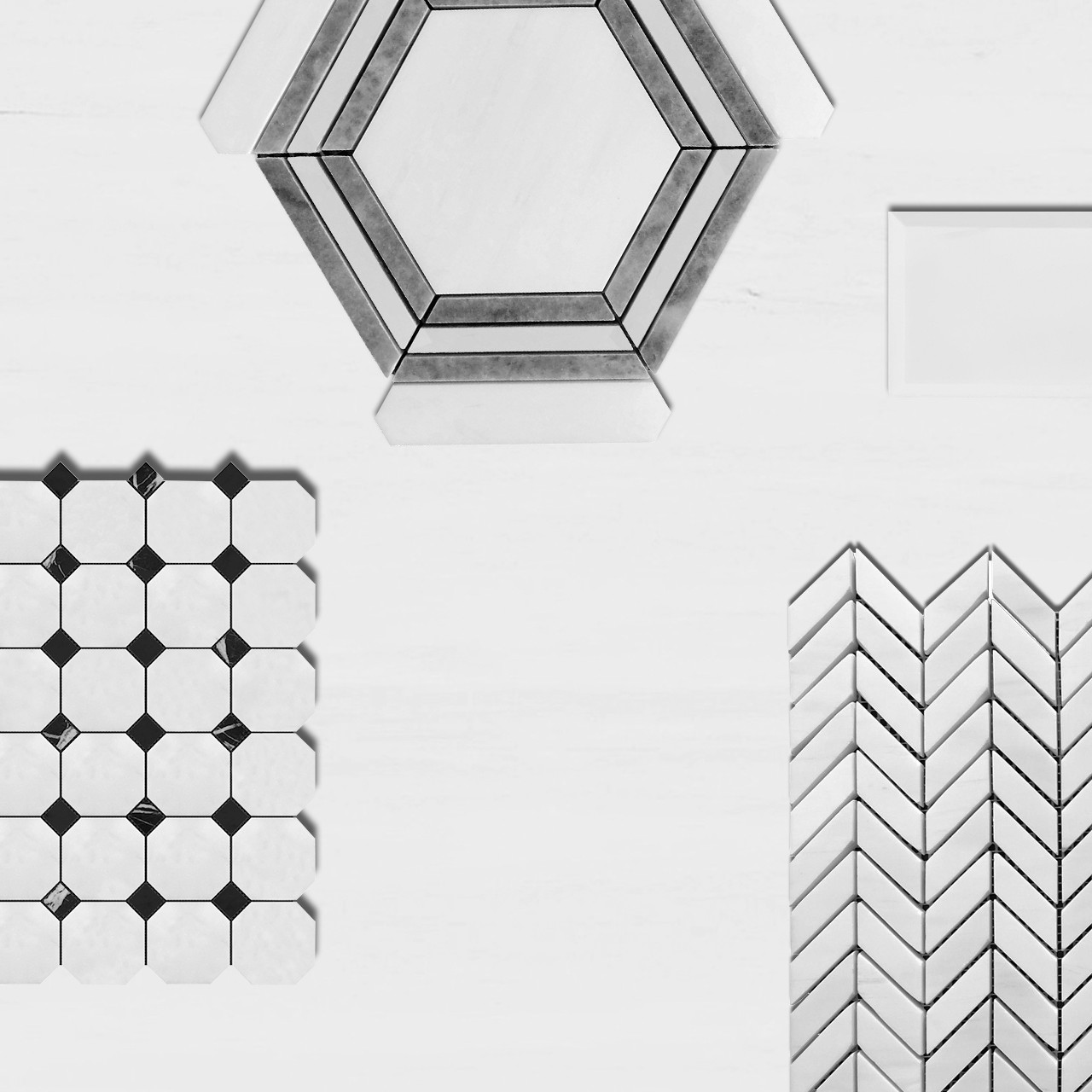 Dolomite Marble Mini Chevron Mosaic Tile Honed
