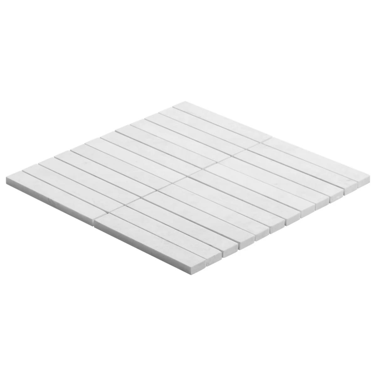 Dolomite White Marble Italian Bianco Dolomite 1x6 Stacked Mosaic Tile ...