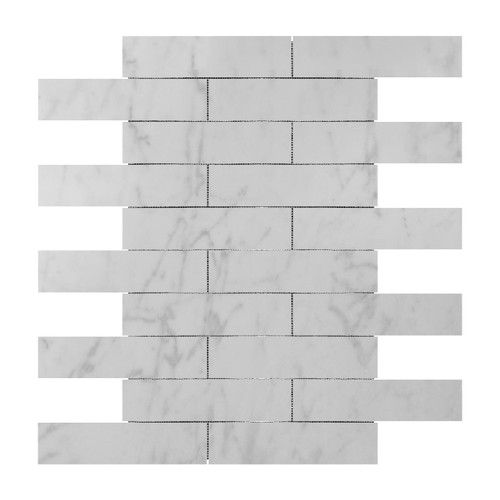 3x18 Carrara White Italian Marble Tile Polished