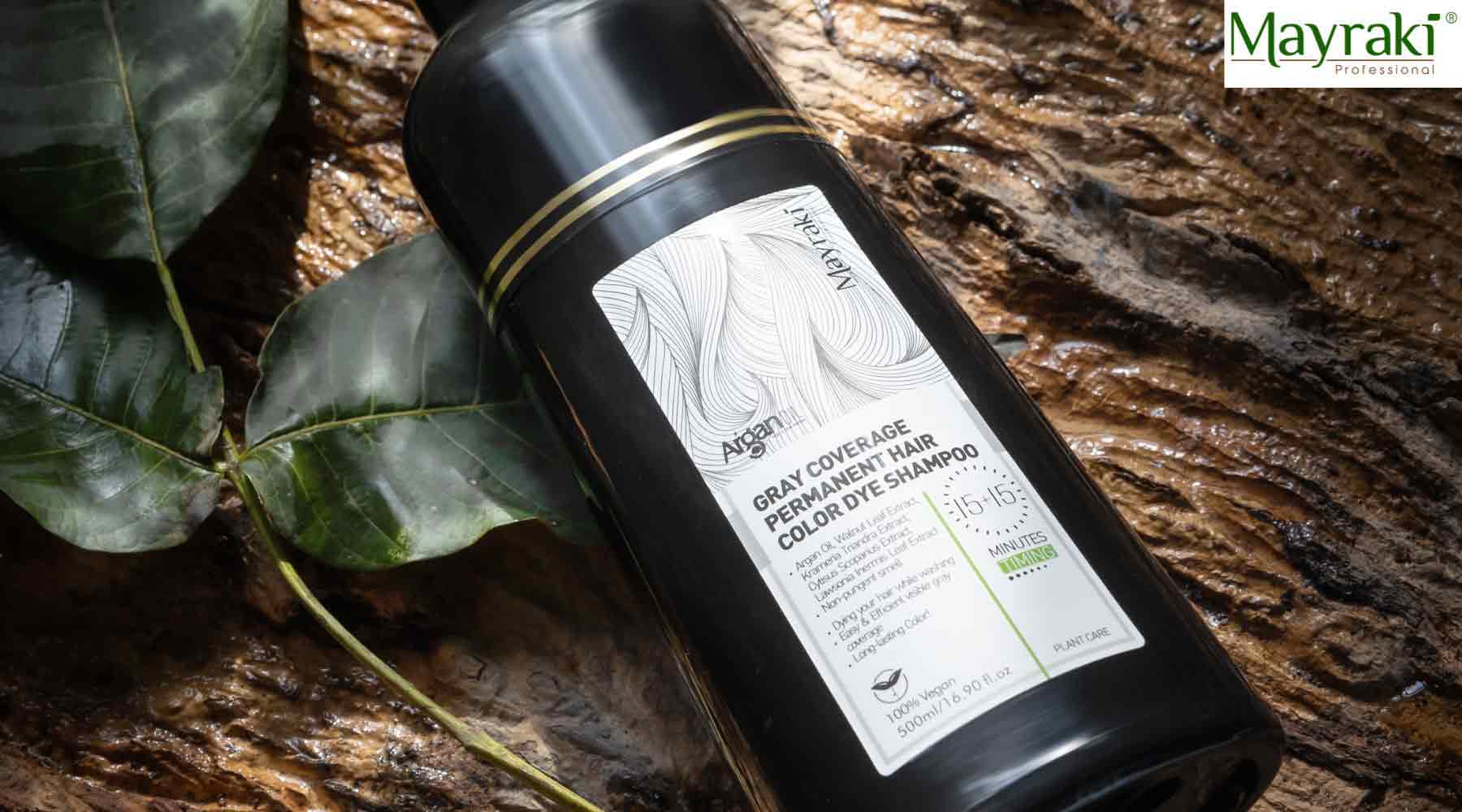 The Natural Permanent Hair Color Dye Shampoo Mayraki
