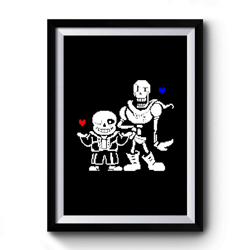 Undertale Flowey Toriel Sans Frisk Papyrus Premium Poster