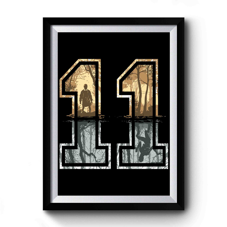 Strange Number 11 Goldsilver Design Art Simple Premium Poster