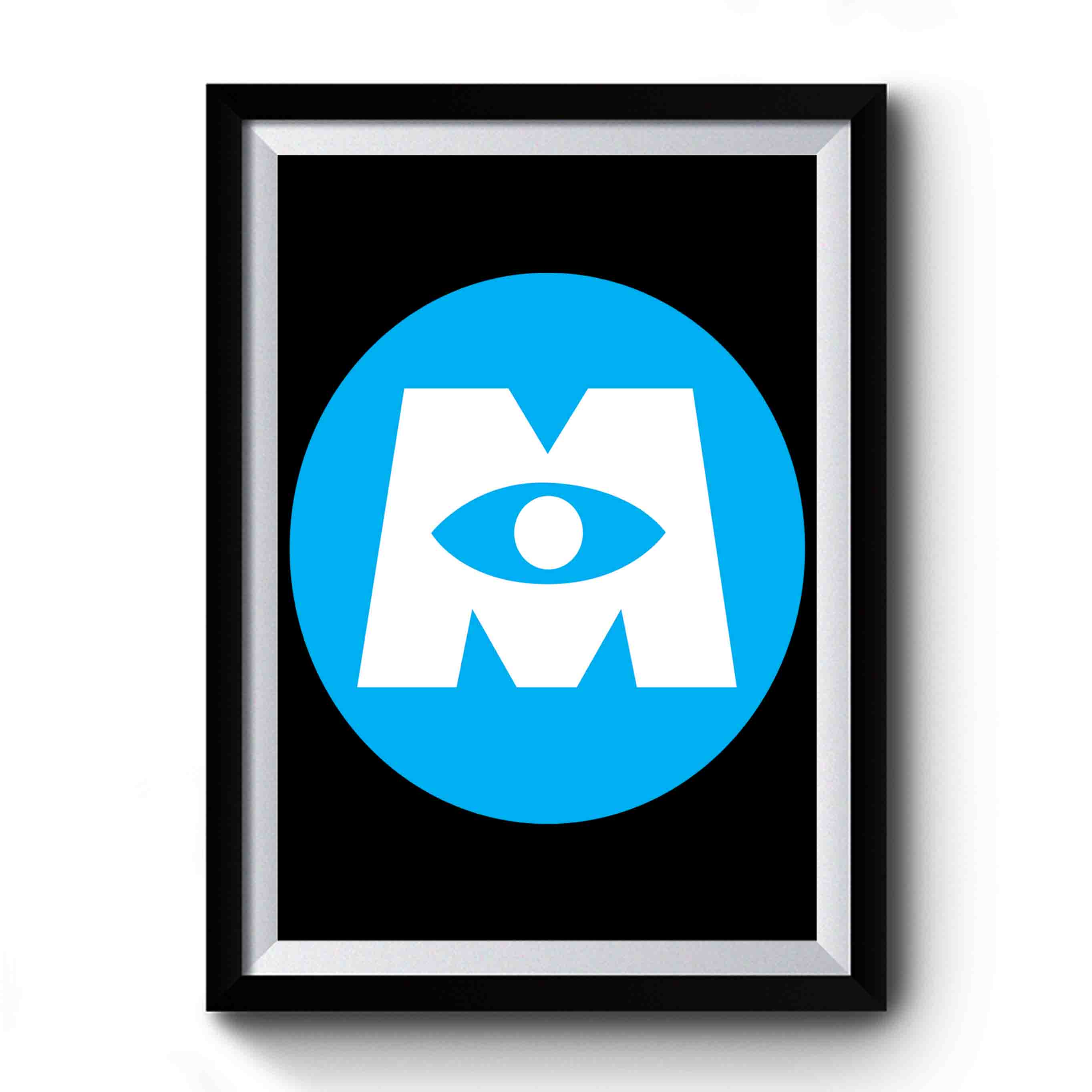 Pixar's Monsters Inc Blue Monsters Inc Logo Premium Poster