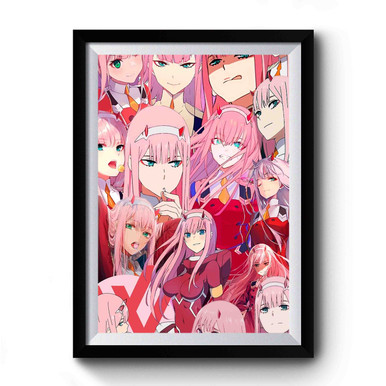 Zero Two Anime Collage 1 Premium Poster