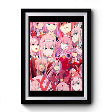 Zero Two Anime Collage Premium Poster