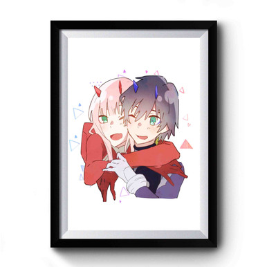 Zero Two Hugs Darling In The Franxx Cutelittlefangs Premium Poster