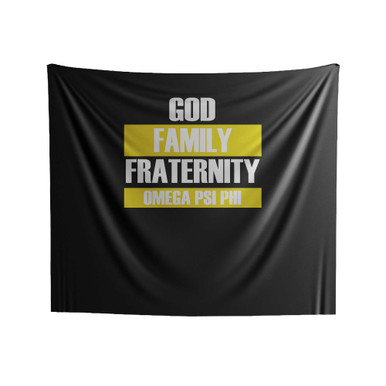 God Family Fraternity Omega Psi Phi Indoor Wall Tapestries