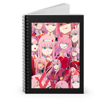 Zero Two Anime Collage 1 Spiral Notebook