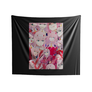 Zero Two Anime Collage 1 Indoor Wall Tapestries