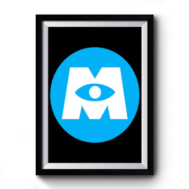Pixar's Monsters Inc Blue Monsters Inc Logo Premium Poster