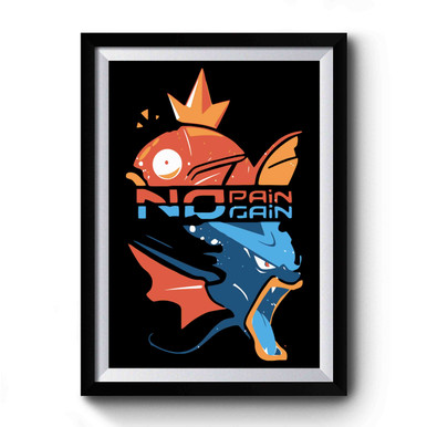 Pokemon Magikarp No Pain No Gain Premium Poster