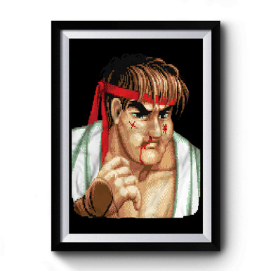 Street Fighter Ii Ryu Defeated Premium Poster