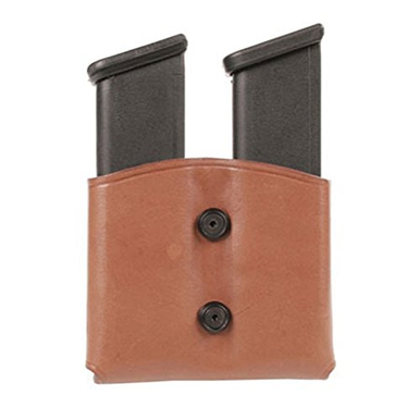 Leather Double Stack Mag Pouch