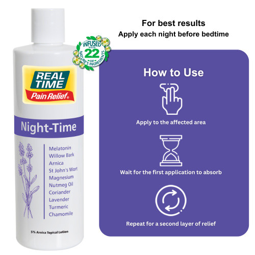 NIGHT TIME Pain Relief Lotion | Real Time Pain Relief