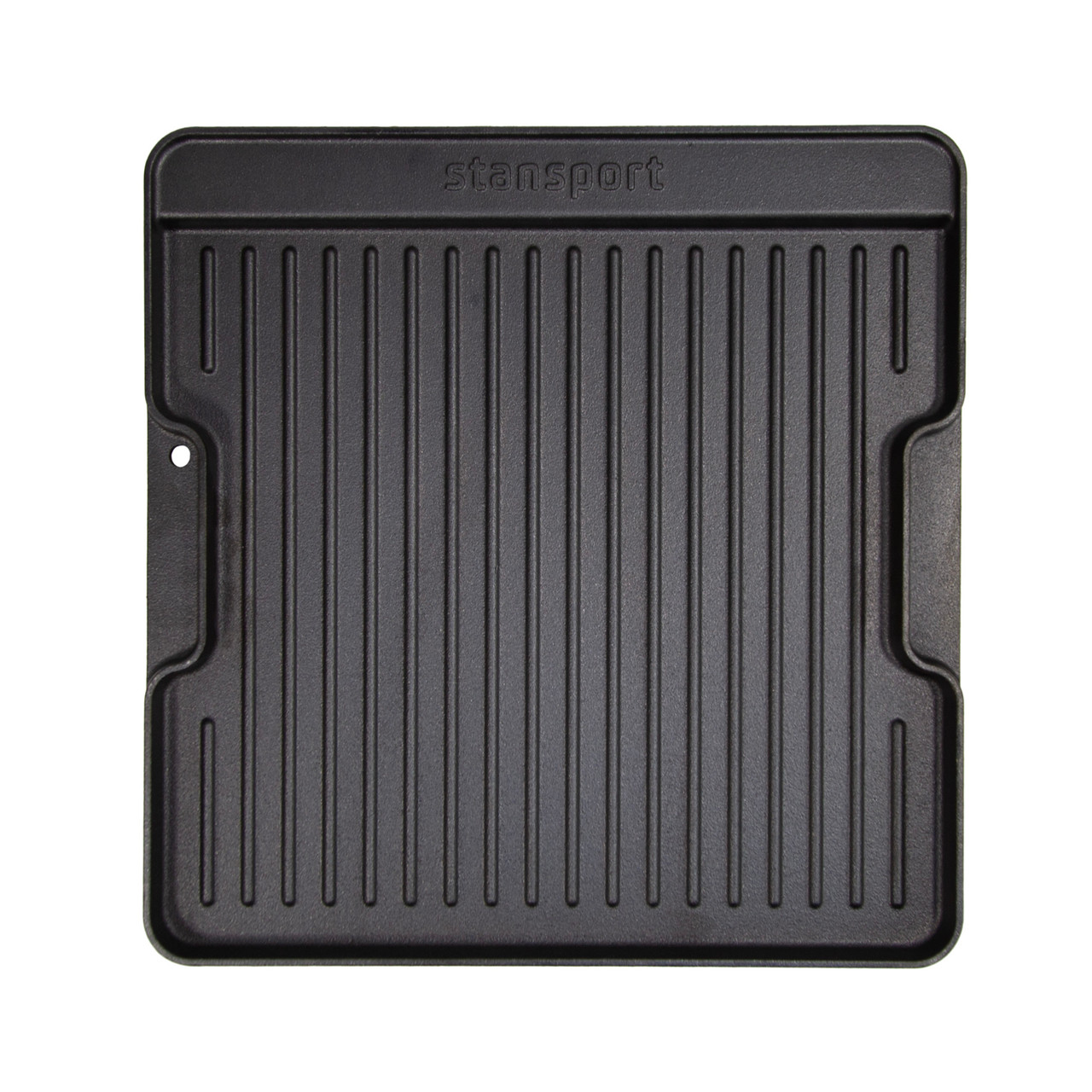 Pre-Seasoned Double Sided Cast Iron Griddle with Built in Grease Trap ...