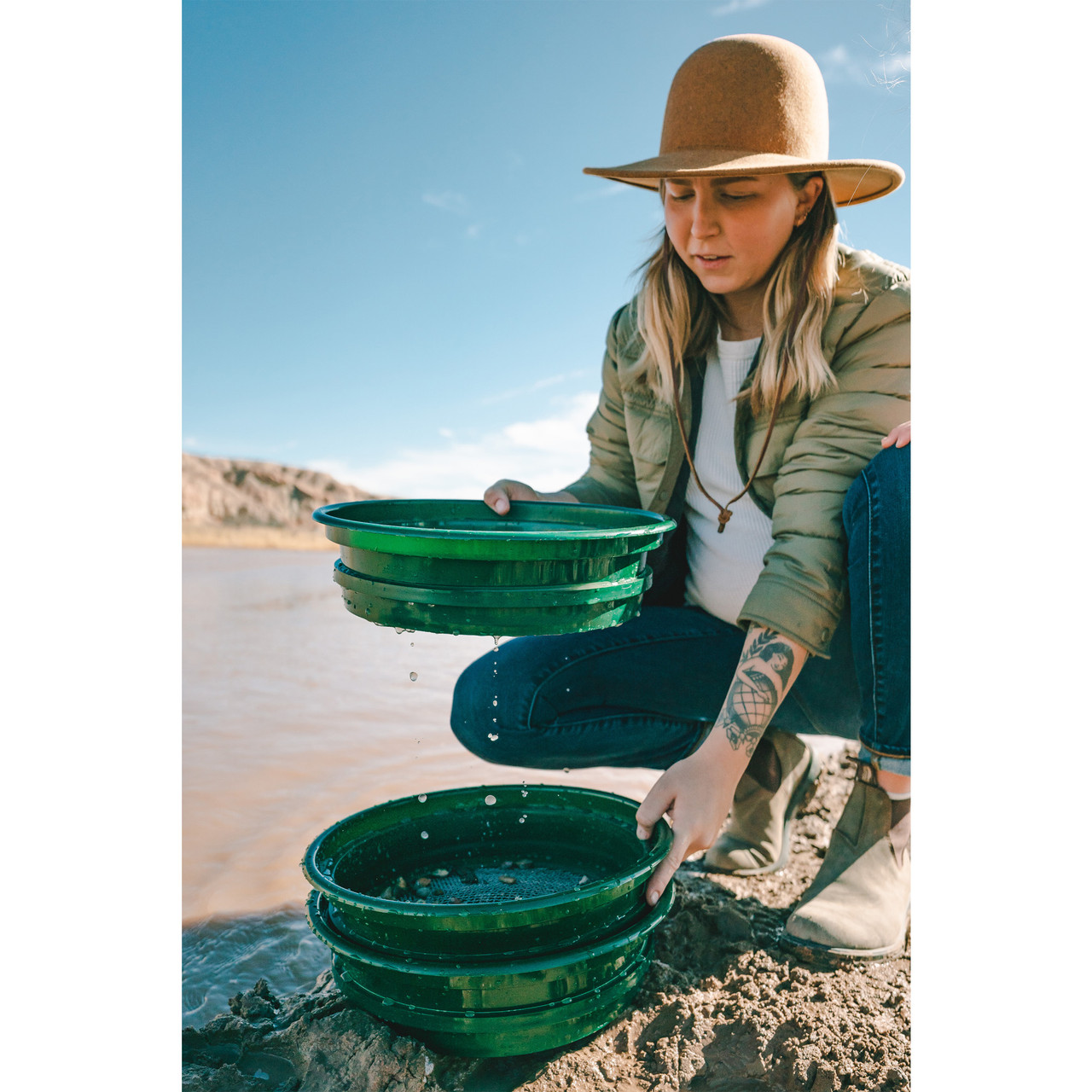 Gold Panning Classifier 1/8" Stainless Steel Mesh - Stansport