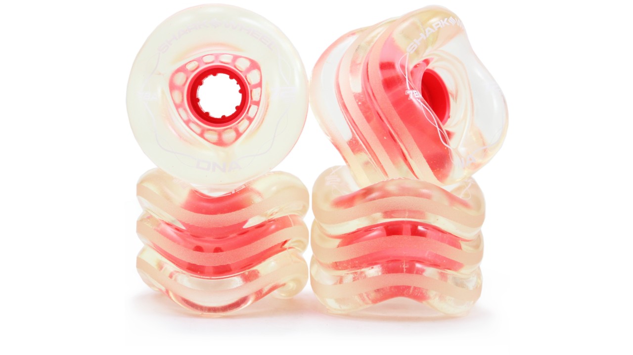 Shark Wheel 72MM, 78A DNA - Clear with Pink Hub - Shark Wheel