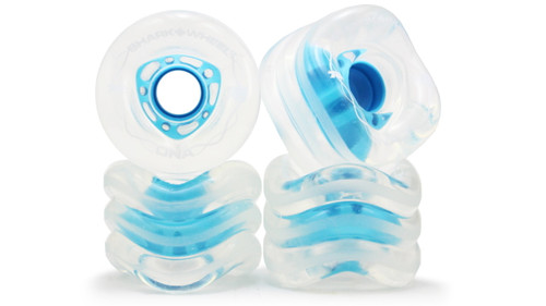 Shark Wheel 72MM, 78A DNA Clear with Blue Hub DNA - Shark Wheel