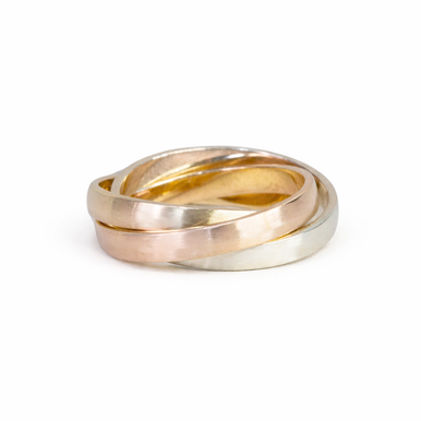 Gold Triple Rolling Ring - Ellinor Mazza