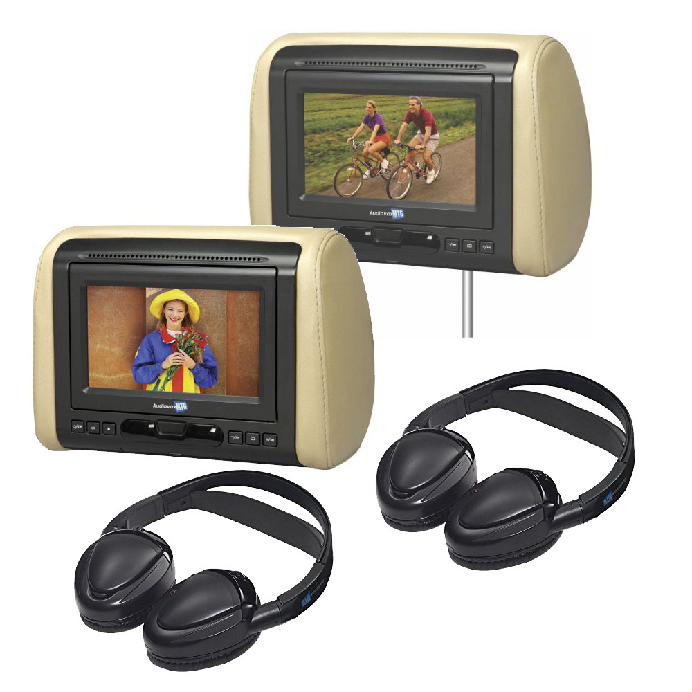 Audiovox 7" Dual Mobile Video Headrest System - Creative Audio