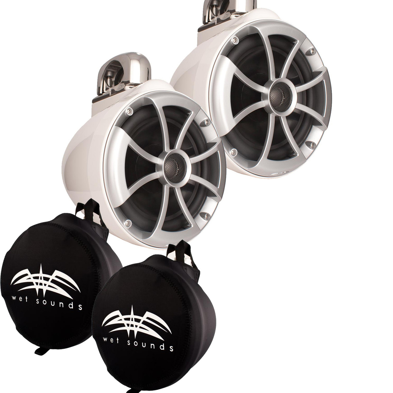 Wet Sounds ICON8-WFC ICON Series Fixed Clamp Wake Tower Speakers (pair ...