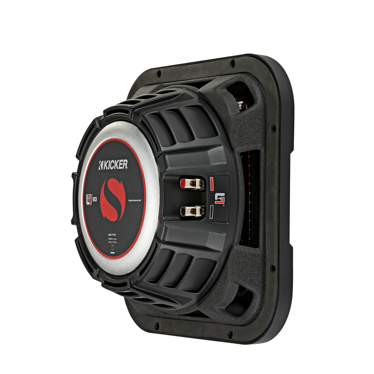 Kicker 46L7T102 Two L7T L7-Thin 10-Inch (25cm) Subwoofers, Dual Voice ...