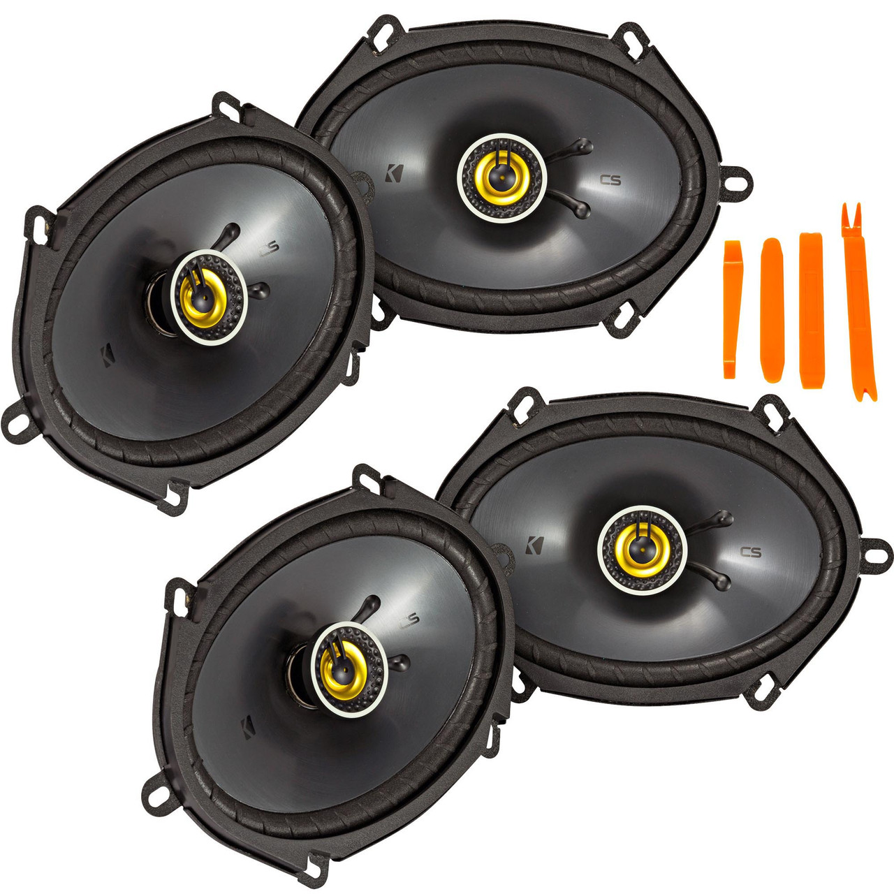 PEI Dome Tweeters Car Speakers KICKER CSC46 4x6 Car Speakers - 150 Watt ...