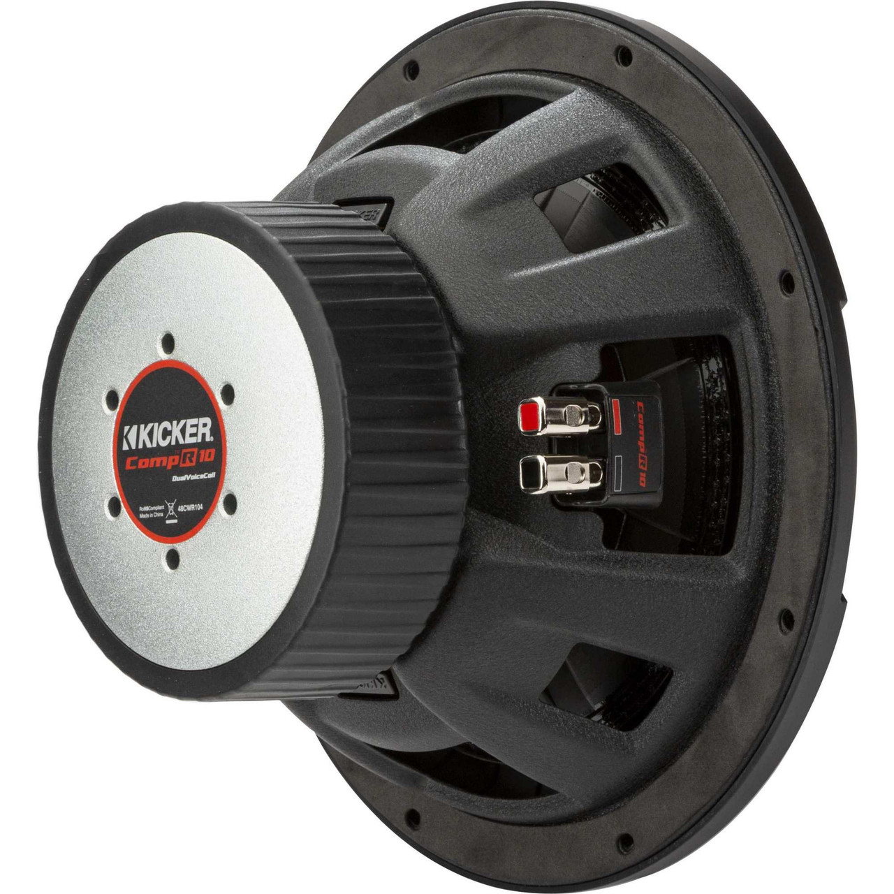 Kicker 10 Inch Comp R Woofer 48CWR104 Package with 46CXA4001 Amplifier ...