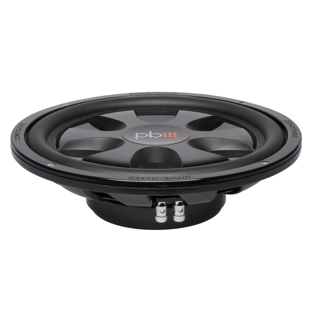 PowerBass Two S-12TD Dual 4-Ohm Shallow 12" Subwoofers With A ASA3-600 ...