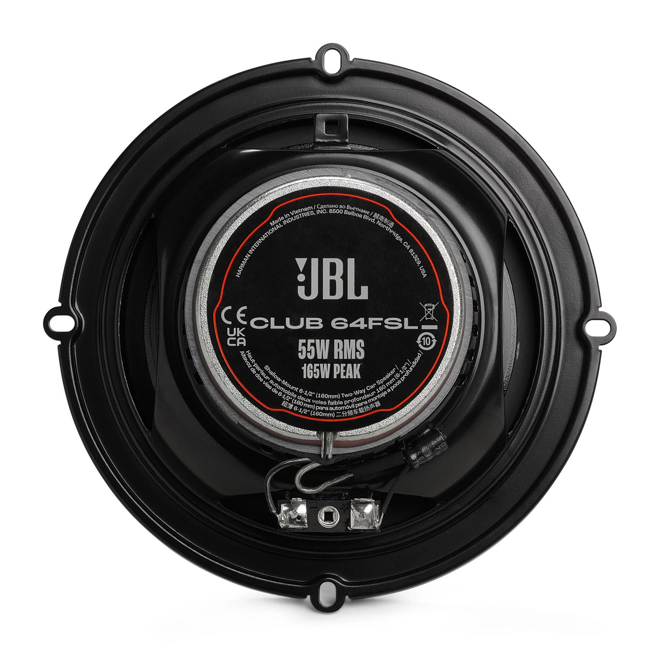 JBL CLUB-64FSL Club Series 6.5" Shallow Mount Two-way Car Audio Speakers, Pair - Creative Audio
