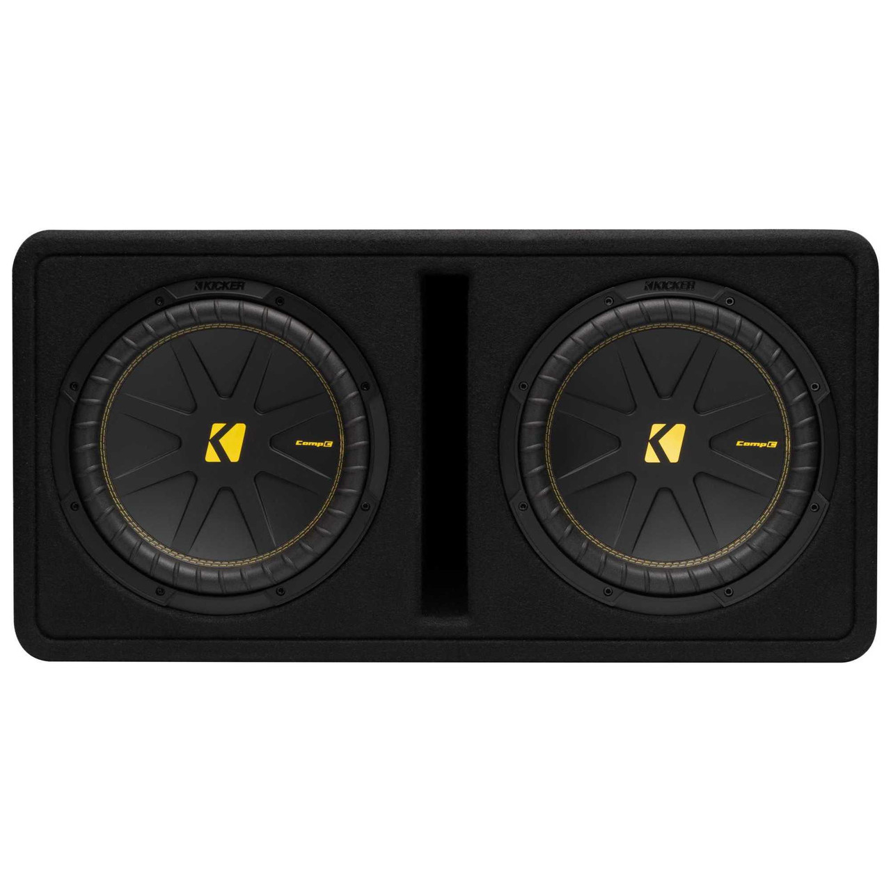 Kicker 50DCWC122 Dual CompC 12-inch Subwoofers in Vented Enclosure, 2 ...