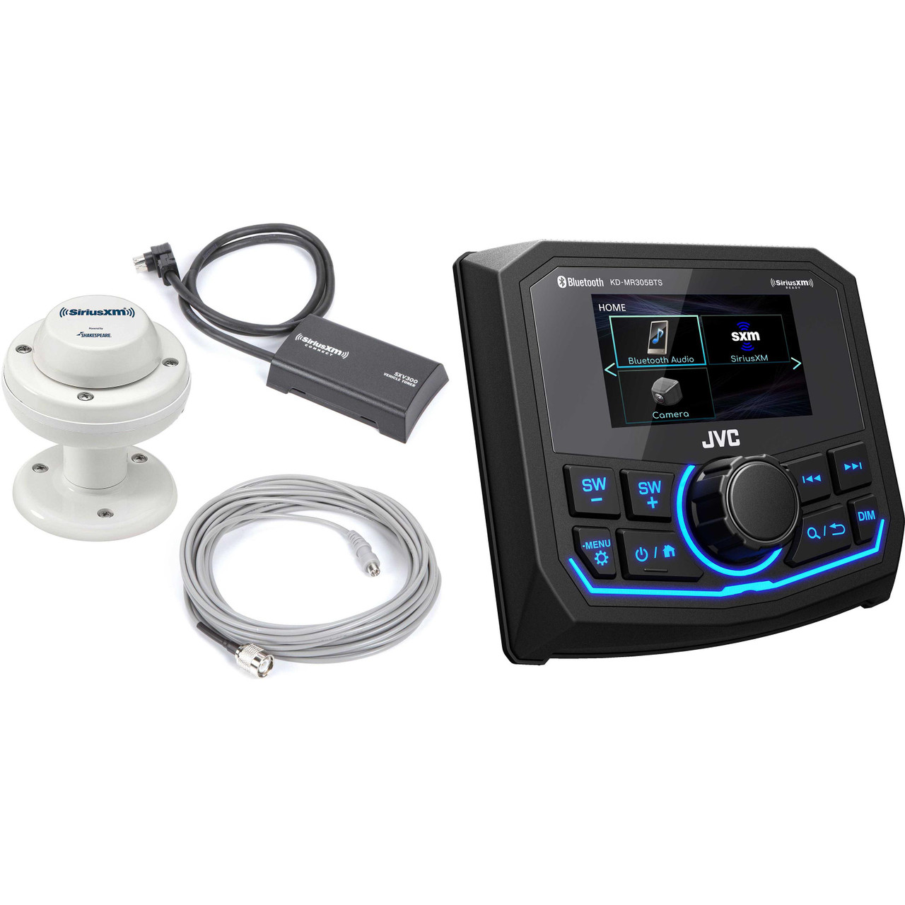 JVC KD-MR305BTS Powersports/Marine Weatherproof Radio with SXV300m1 ...