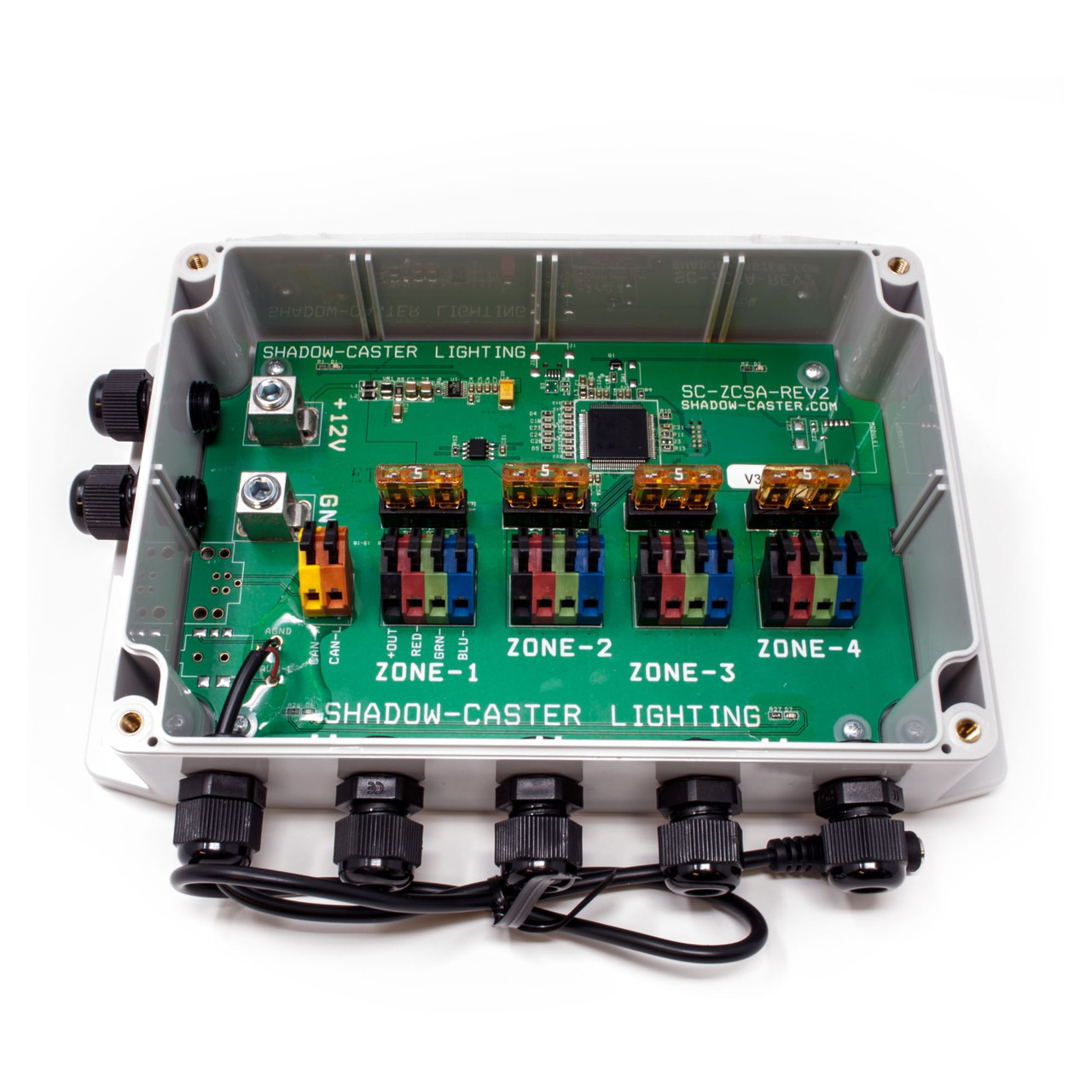 Wet Sounds/Shadow Caster Multi-Zone Black Box RGB lighting distribution ...