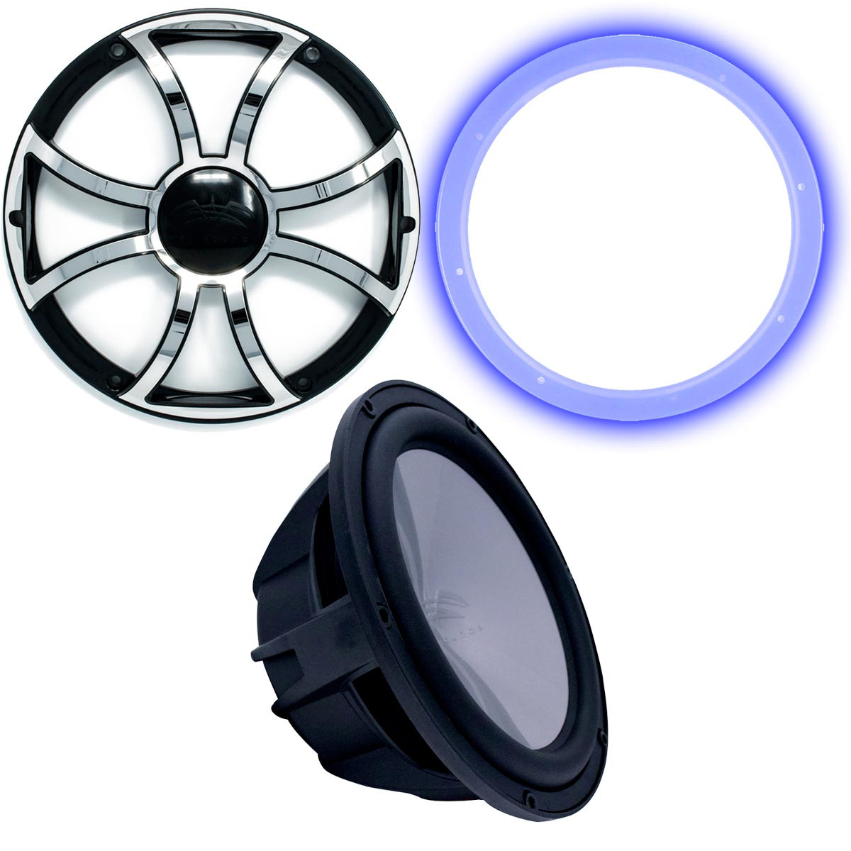 Wet Sounds REVO10 High Power S4-B Revo 10" Sub with LED Ring & Grill ...