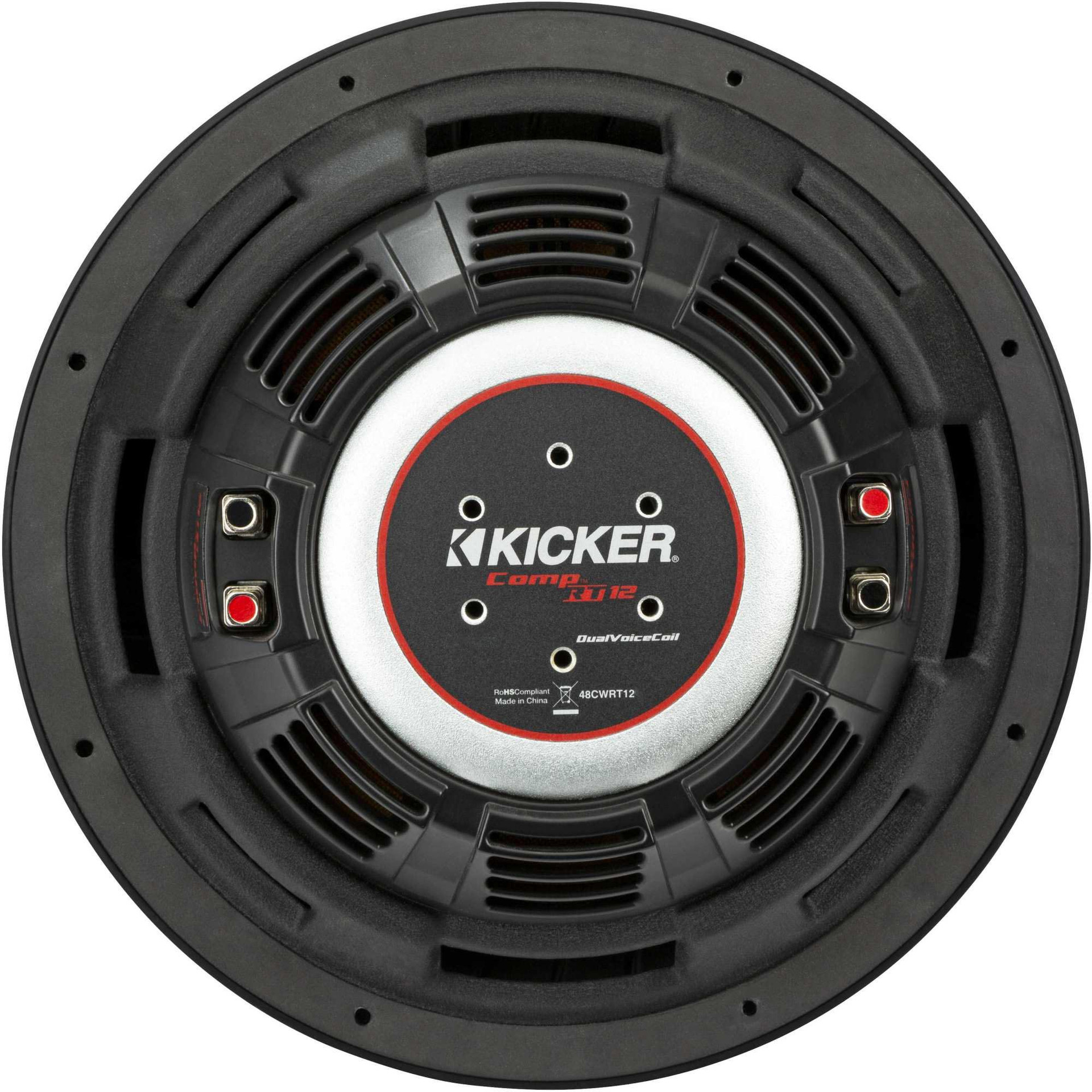 Kicker 12 Inch Comp RT Thin Woofer Includes Two 48CWRT122 Package with ...