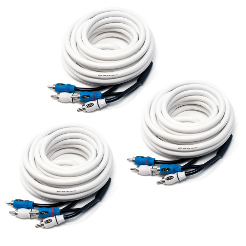 Stinger SMRCA4 4-Meter Marine RCA Cables (Three pairs, for 6-Channel ...