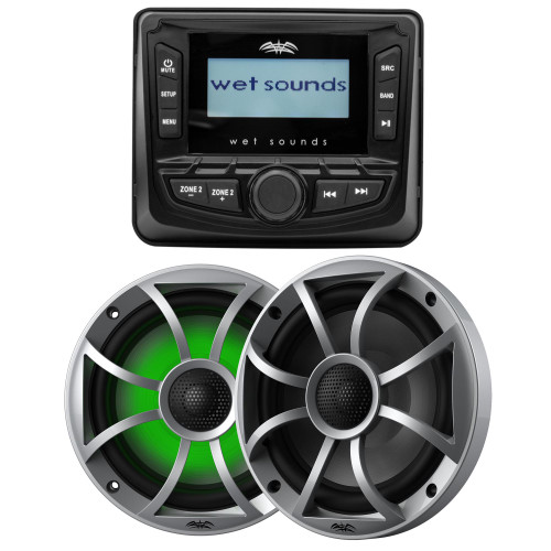 Wet Sounds WS-MC-5 3" Gauge style AM/FM Stereo with 2.7" LCD Display ...