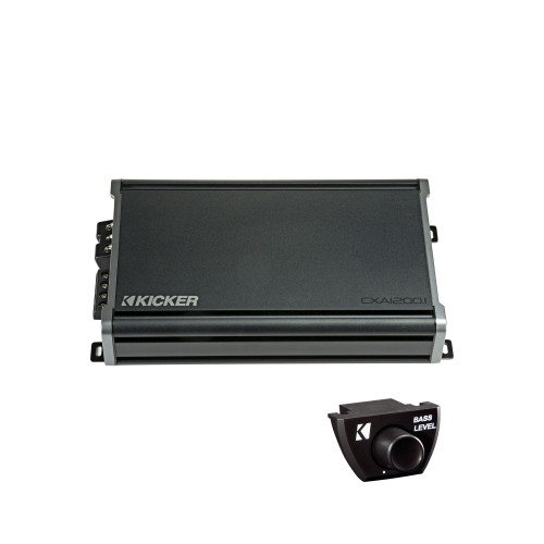KICKER CXA1200.1 1200 Watt Mono Class D Car Amplifier Amp Bundled with ...