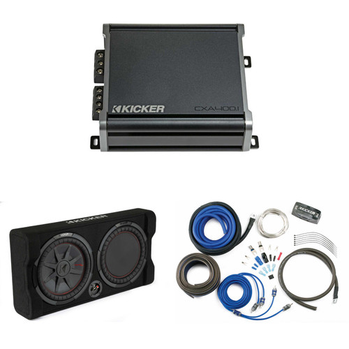 Kicker 48TRTP122 Comp RT 12" Subwoofer Enclosure Package + 46CXA4001 ...