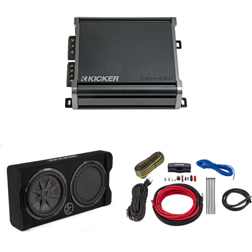 Kicker 48TRTP122 Comp RT 12" Subwoofer Enclosure Package + 46CXA4001 ...