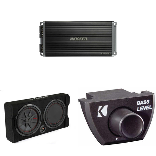 Kicker 48TRTP122 Comp RT 12" Subwoofer Enclosure Package + 47KEY5001 ...