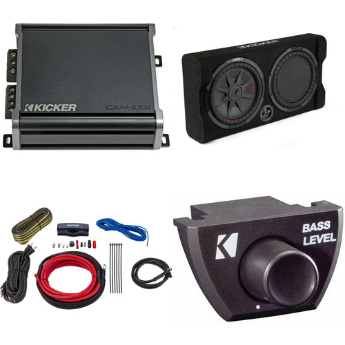 Kicker 48TRTP122 Comp RT 12" Subwoofer Enclosure Package + 46CXA4001 ...