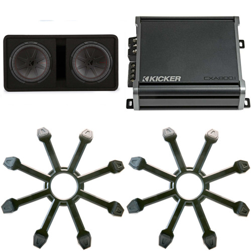 Kicker Comp R 12 Inch Dual Subwoofer in Vented Enclosure Package with ...