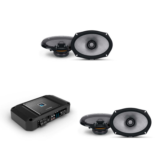 Alpine R2 4 Channel Amp & (2) R2-S69 6x9" Audio Upgrade Bundle ...