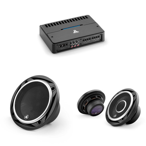 JL Audio 4 Channel RD Amp & C2-600x 6" w/ C2-525x Audio Upgrade Bundle ...