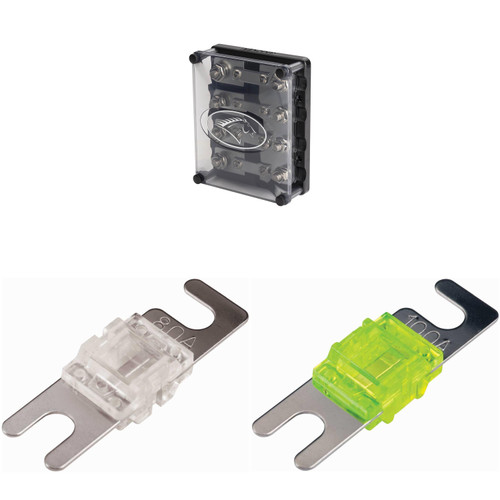 Kicker Warhorse HPFD4 Fused Way Distribution Block & (4 ) AFS 80 / 100 ...