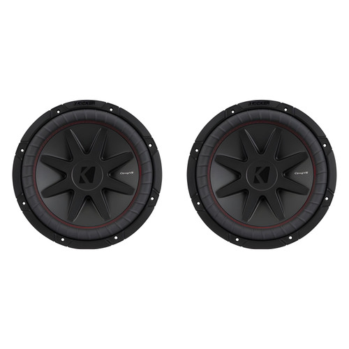 Kicker 52CVR12 CompVR 12-Inch (300mm) Subwoofer, 4-Ohm DVC Bundle ...